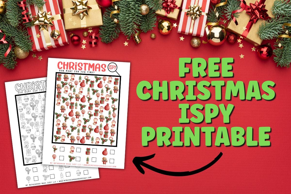 Free Printable Christmas I Spy Worksheets PDF for Kids 2025