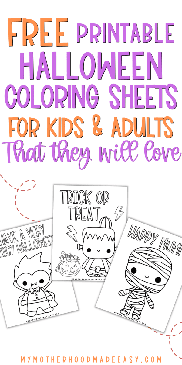 Free Cute Halloween Coloring Pages PDF [To Print Out] – My Motherhood ...