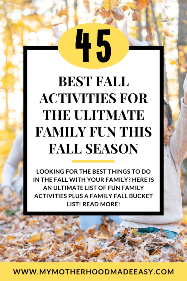 45 Fun Fall Activities for the Whole Family: A Printable Bucket List ...