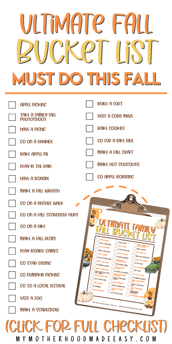 45 Fun Fall Activities for the Whole Family: A Printable Bucket List ...