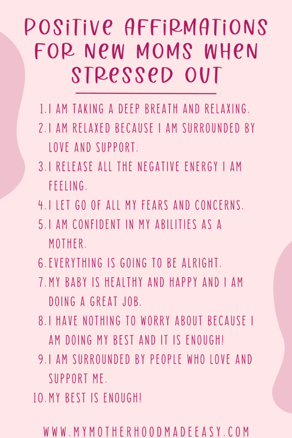 70 Positive Affirmations for New Moms: Pregnancy & Beyond – My ...