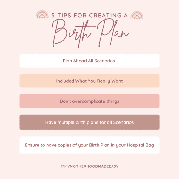 How to Create a Birth Plan As a First Time Mom [+FREE Template] – My ...