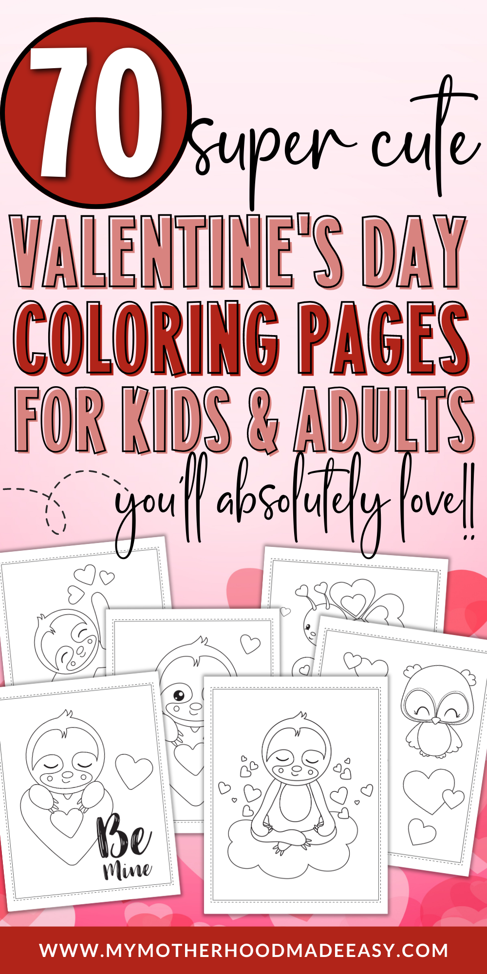 FREE Valentine’s Day Coloring Pages for Kids PDF {printable} – My ...