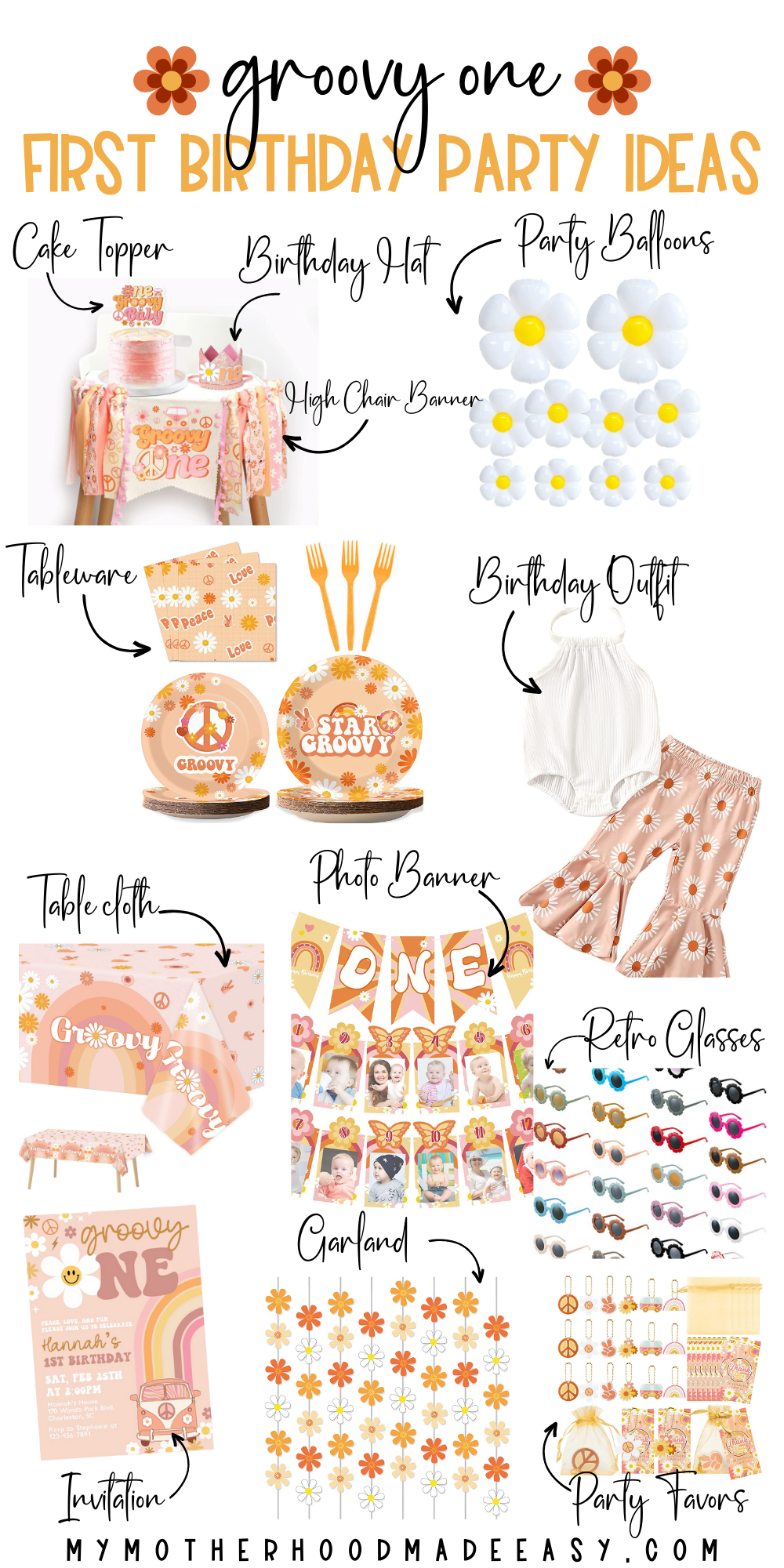 Groovy One First Birthday Party Theme Ideas [DIY Friendly] – My ...