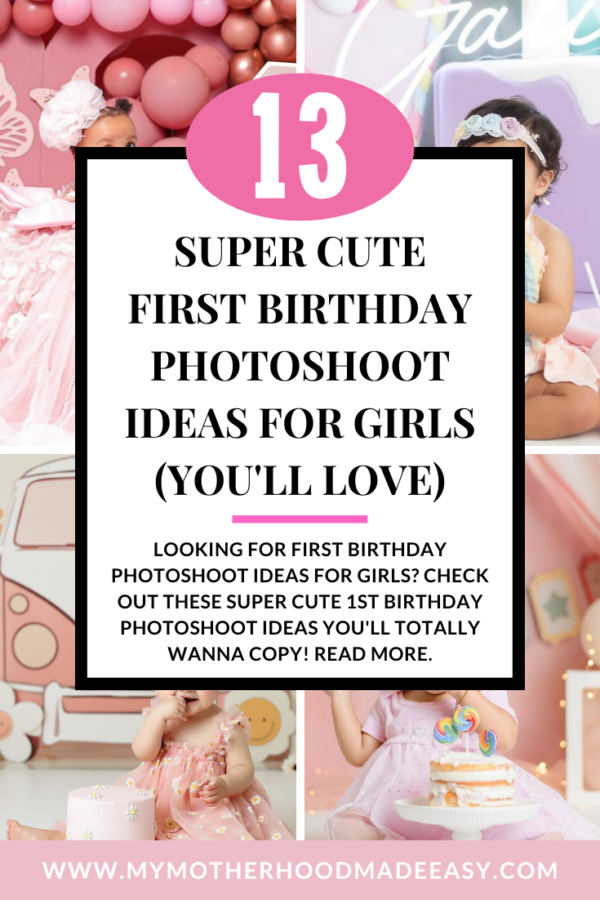 13 Super Cute First Birthday Photoshoot Ideas for Girls (You’ll Love ...