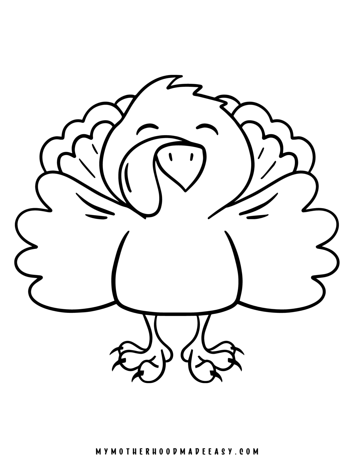 FREE Happy Thanksgiving Turkey Coloring Pages for Kids – My Motherhood ...