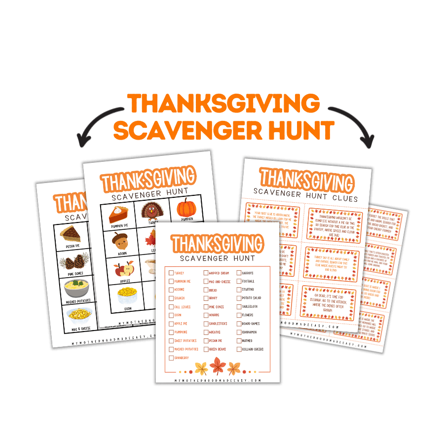 FREE Printable Thanksgiving Scavenger Hunt for Kids PDF 2025