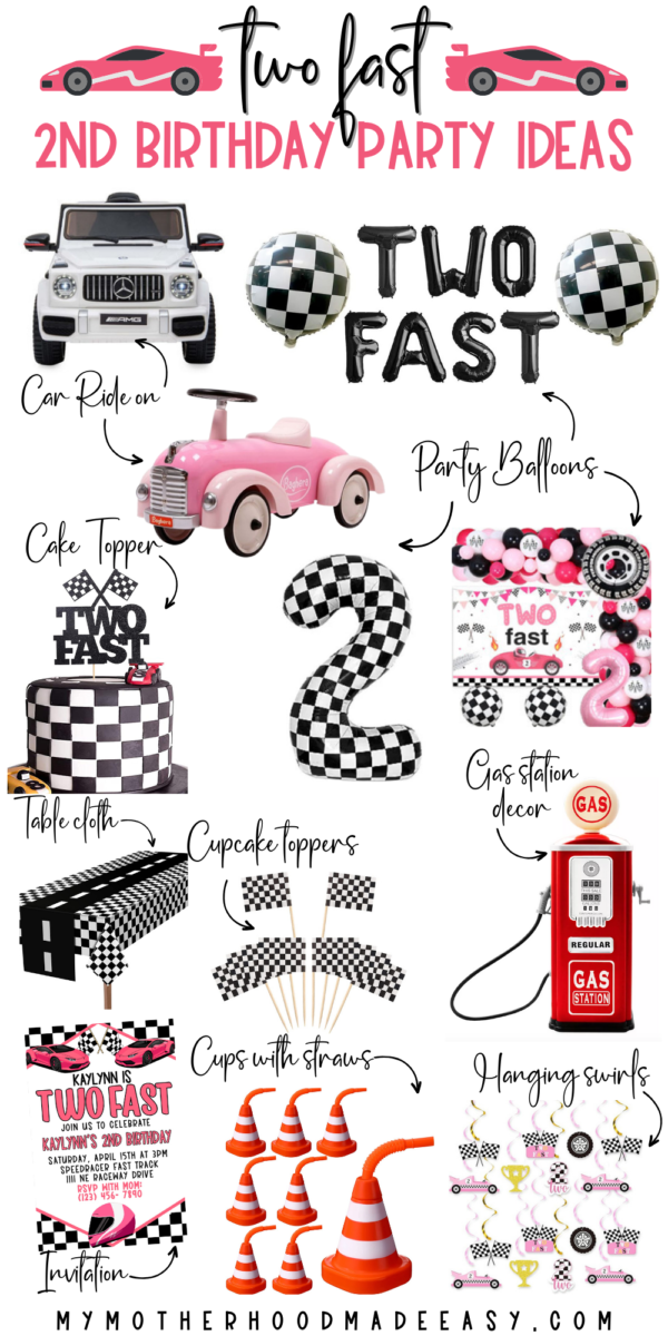 DIY Two Fast Birthday Theme Ideas [You’ll Wanna Copy] – My Motherhood ...