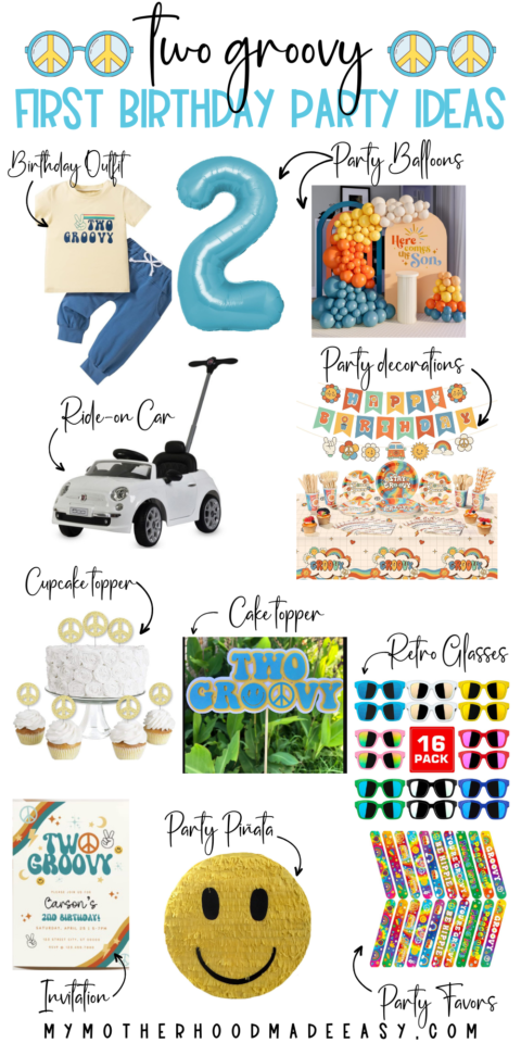 DIY Two Groovy Birthday Theme Ideas (You’ll Love) – My Motherhood Made Easy