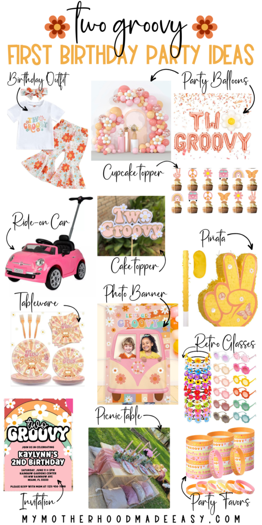 DIY Two Groovy Birthday Theme Ideas (You’ll Love) – My Motherhood Made Easy
