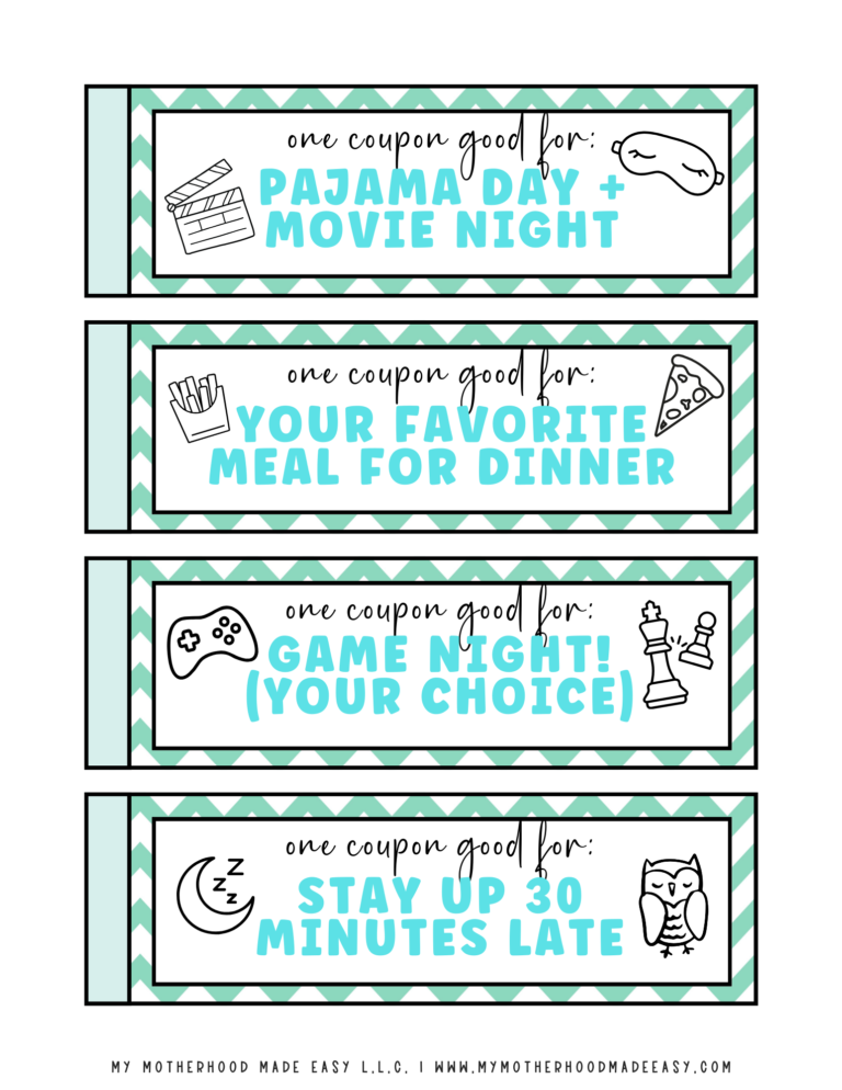 Free Printable Easter Egg Coupons for Kids & Adults (PDF)