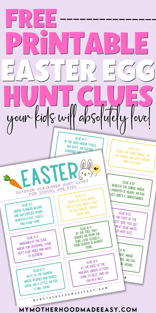 Free Printable Easter Egg Hunt Clues For Kids (PDF) (2025)
