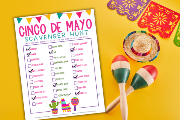 FREE Printable Cinco De Mayo Scavenger Hunt PDF for Kids