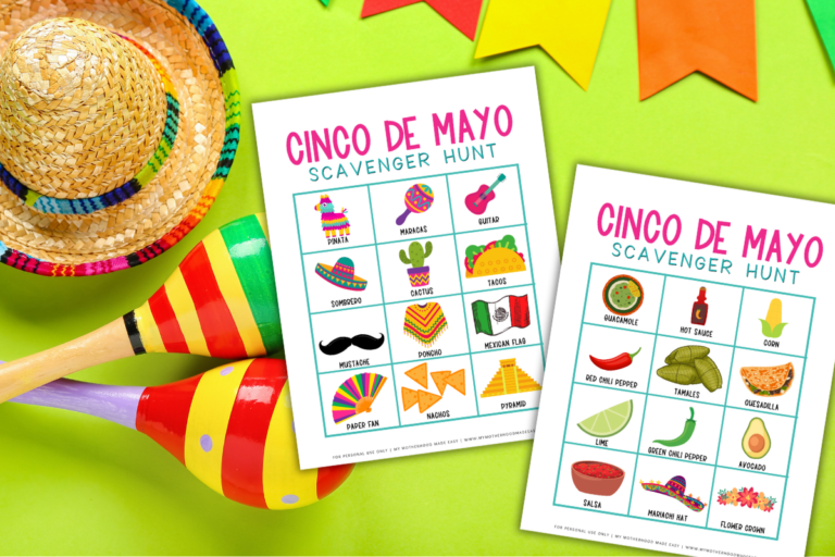 FREE Printable Cinco De Mayo Scavenger Hunt PDF for Kids