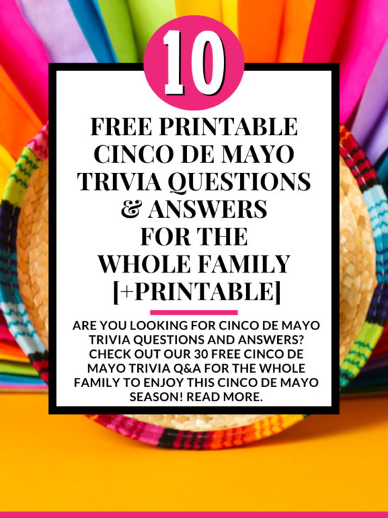 FREE Printable Cinco De Mayo Scavenger Hunt PDF for Kids
