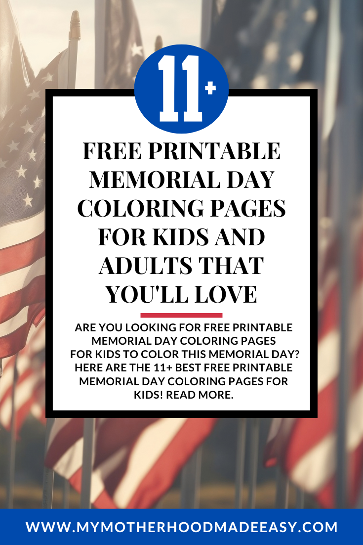 10+ Free Printable Memorial Day Coloring Pages for Kids 2024