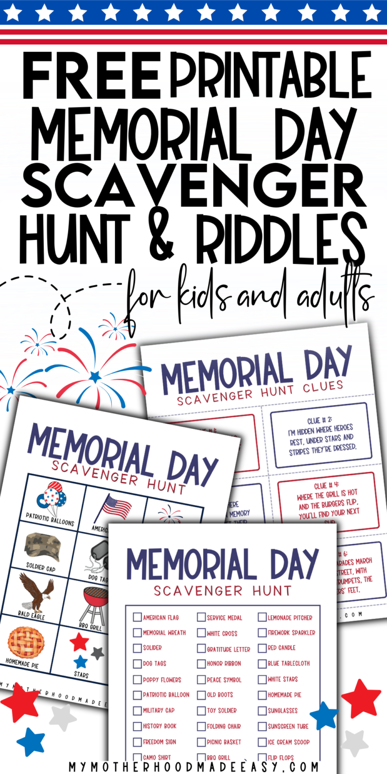 FREE Printable Memorial Day Scavenger Hunt PDF (2026)