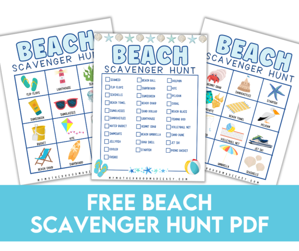 FREE Beach Scavenger Hunt Printable PDF for Kids (2025)