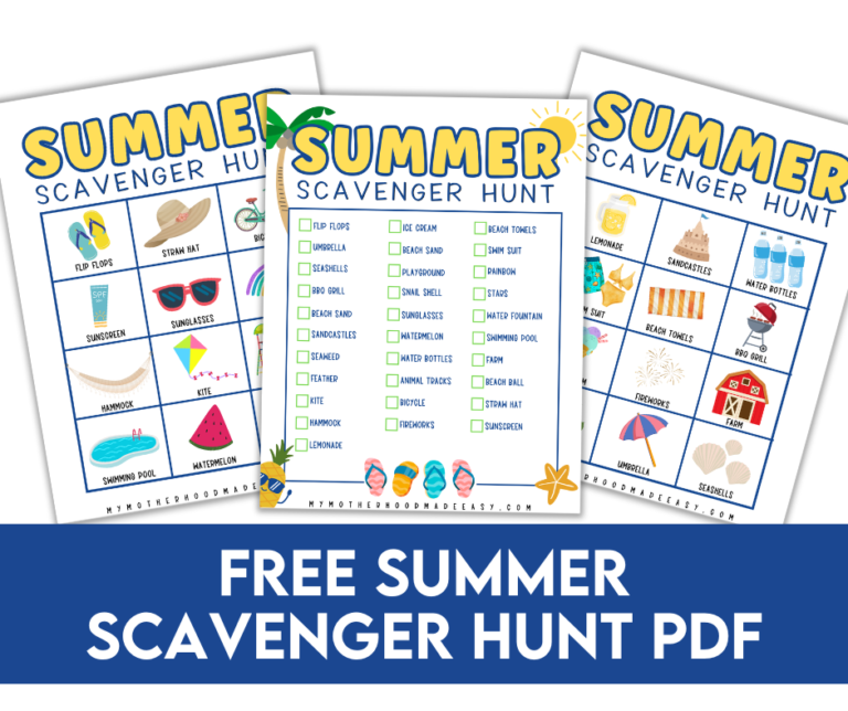 FREE Summer Scavenger Hunt Printable for Kids & Adults 2025