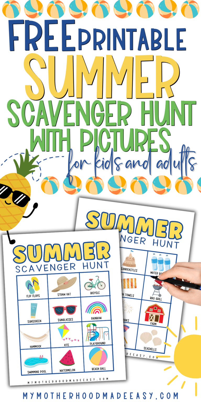 FREE Summer Scavenger Hunt Printable for Kids & Adults 2025