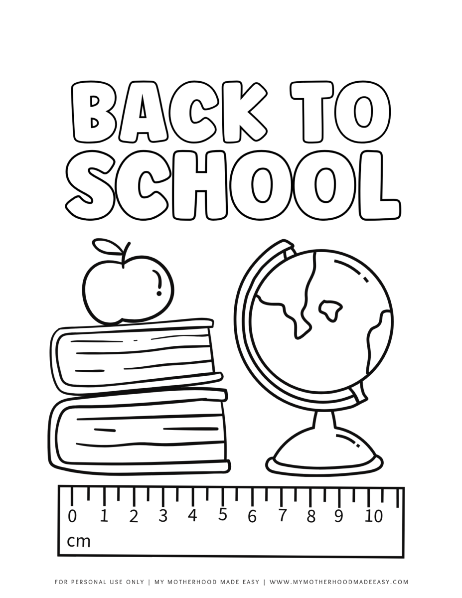 13 FREE Back to School Coloring Pages (PDF) – My Motherhood Made Easy