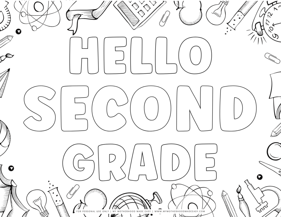 13 FREE Back to School Coloring Pages (PDF) – My Motherhood Made Easy