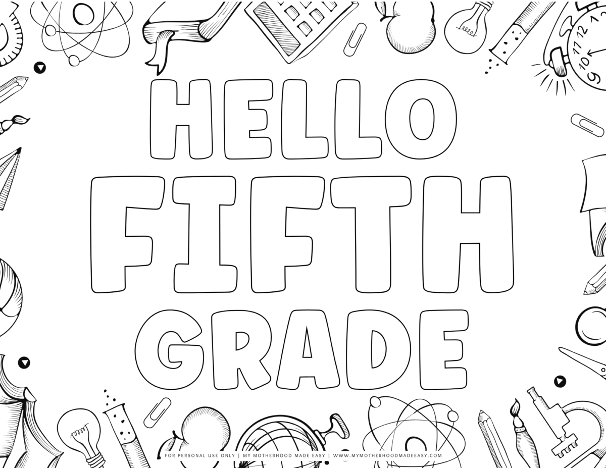 13 FREE Back to School Coloring Pages (PDF) – My Motherhood Made Easy