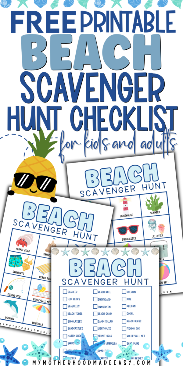 FREE Beach Scavenger Hunt Printable PDF for Kids (2025)