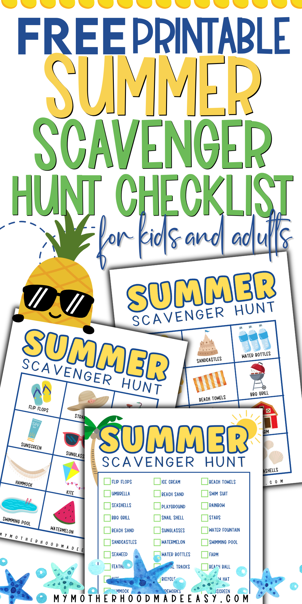 FREE Summer Scavenger Hunt Printable for Kids & Adults 2025