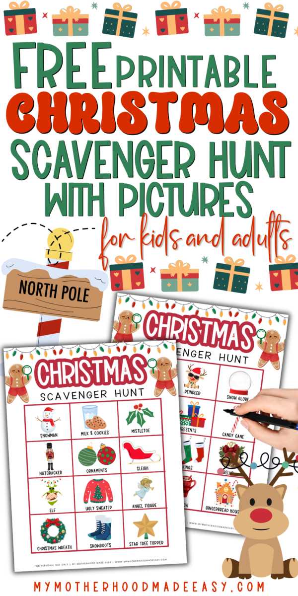 FREE Printable Christmas Scavenger Hunt + Clues for Kids 2025