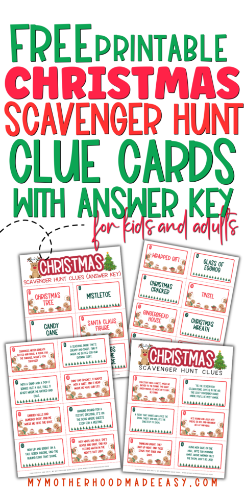 FREE Printable Christmas Scavenger Hunt + Clues for Kids 2025