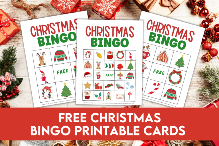 FREE Christmas Bingo Printable Cards for Kids & Adults – My Motherhood ...