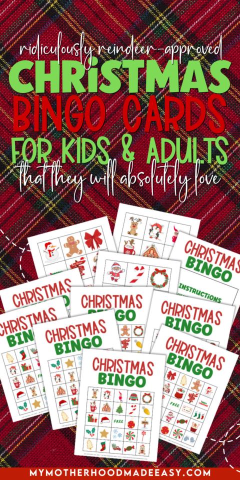 FREE Christmas Bingo Printable Cards for Kids & Adults – My Motherhood ...