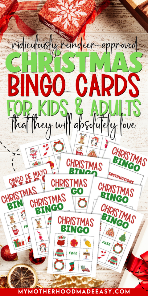 FREE Christmas Bingo Printable Cards for Kids & Adults – My Motherhood Made Easy