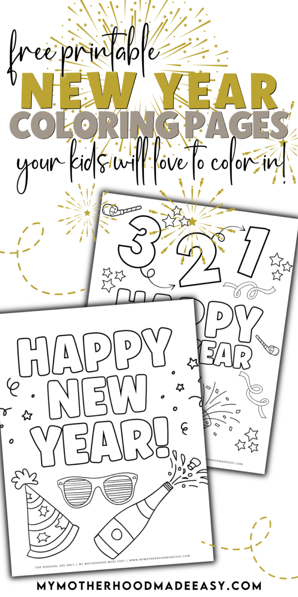 FREE Printable Happy New Year Coloring Pages for Kids (2025)