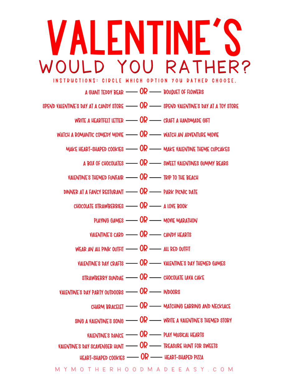 30 Valentine’s Day Would You Rather Questions for Kids – My Motherhood ...