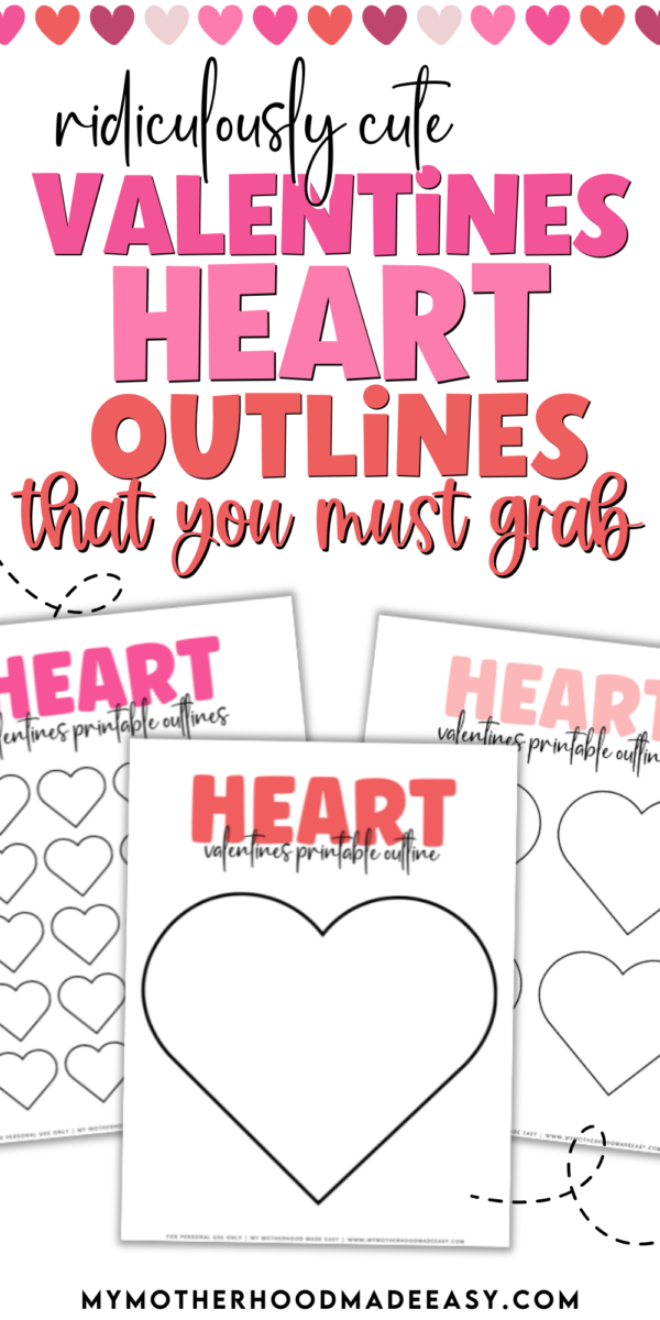 FREE Printable Valentine’s Day Heart Templates, Cards + More